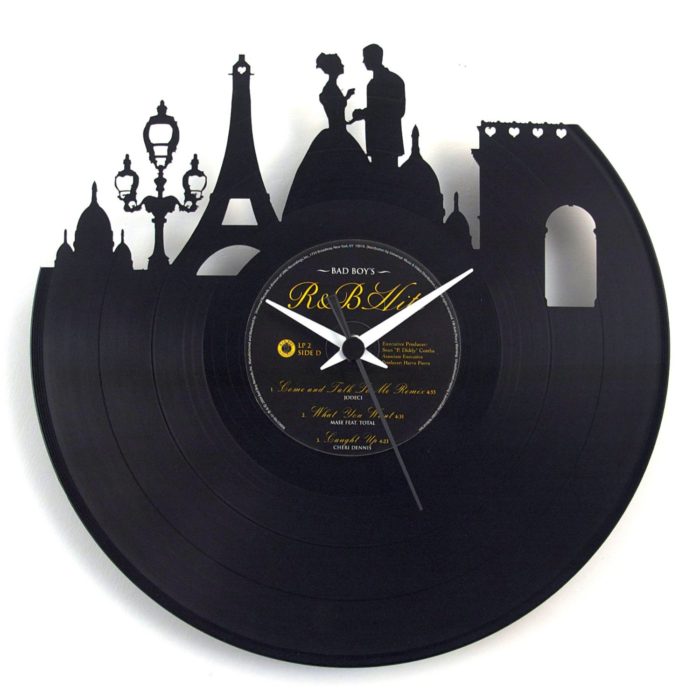 Orologi da parete fatti con dischi in vinile originali e intagliati ... Orologi da parete fatti con dischi in vinile originali e intagliati ...