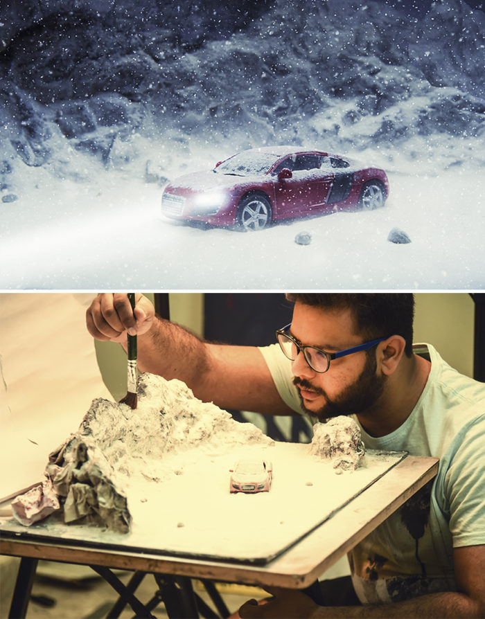 Un fotografo mostra come realizzare scene epiche con oggetti in miniatura Un fotografo mostra come realizzare scene epiche con oggetti in miniatura
